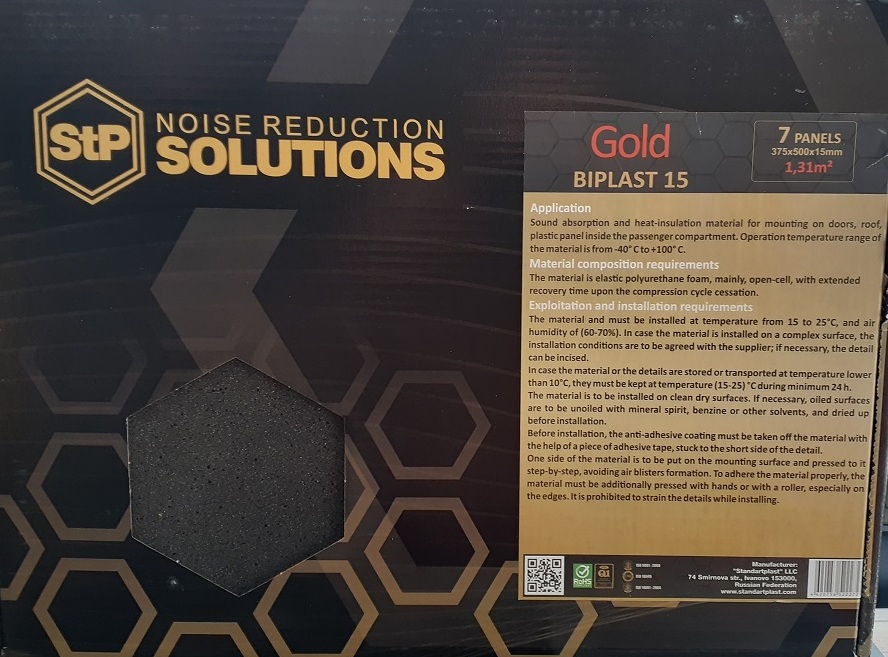 Lamina Insonorizante Laminas STP Biplast | cartoys